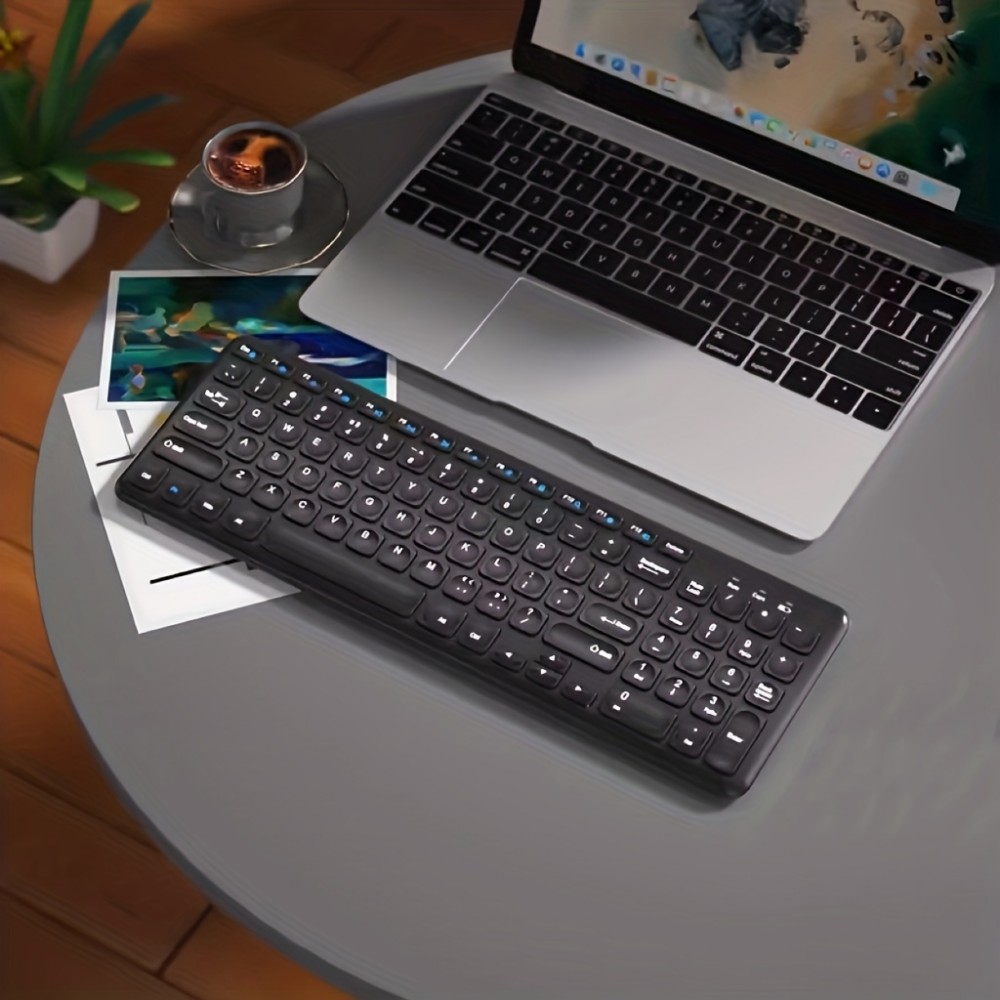 BOW Laptop External Keyboard Mouse Set Silent Desktop External Wireless ...